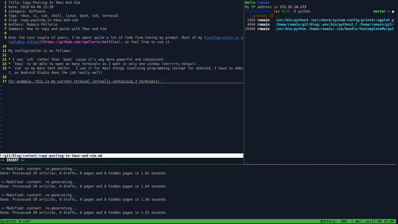 Copy Pasting In Tmux And Vim Romain Pellerin s Blog